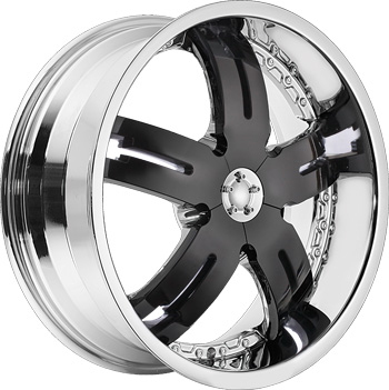 ROADSTER Black XON Custom Wheels Package | 20 Inch & 22 Inch Chrome ...