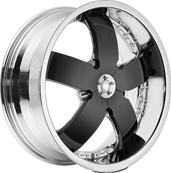 ROADSTER Black XON Custom Wheels Package | 20 Inch & 22 Inch Chrome ...